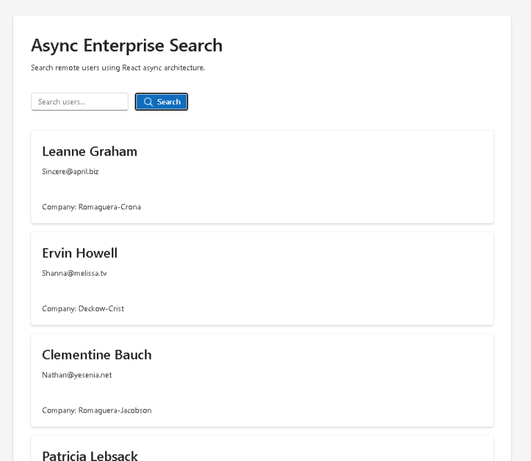App 63: Async Search with React, TypeScript, Vite, and Fluent UI ...