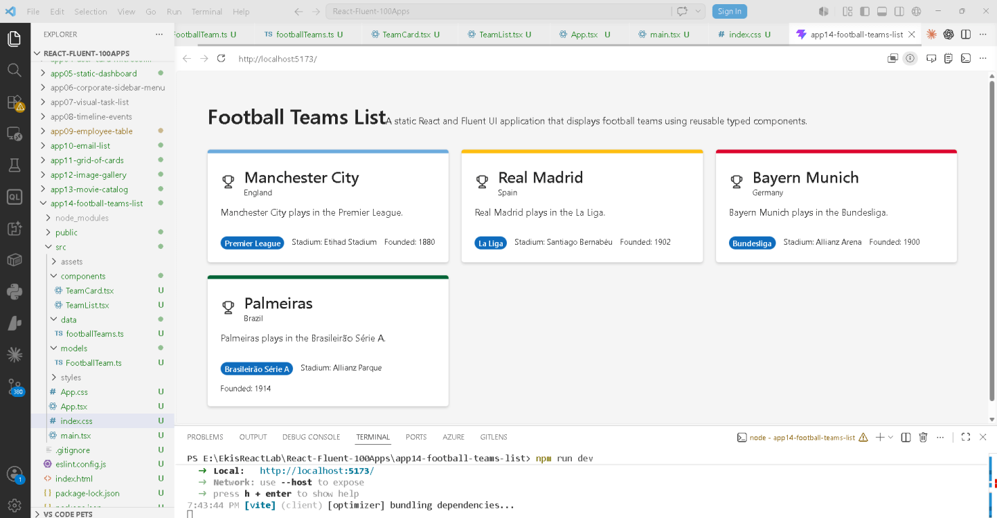 Building a Football Teams Dashboard with React, Vite, TypeScript, and ...